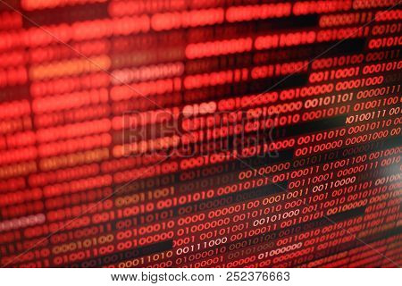 Red Binary Code Image Photo Free Trial Bigstock