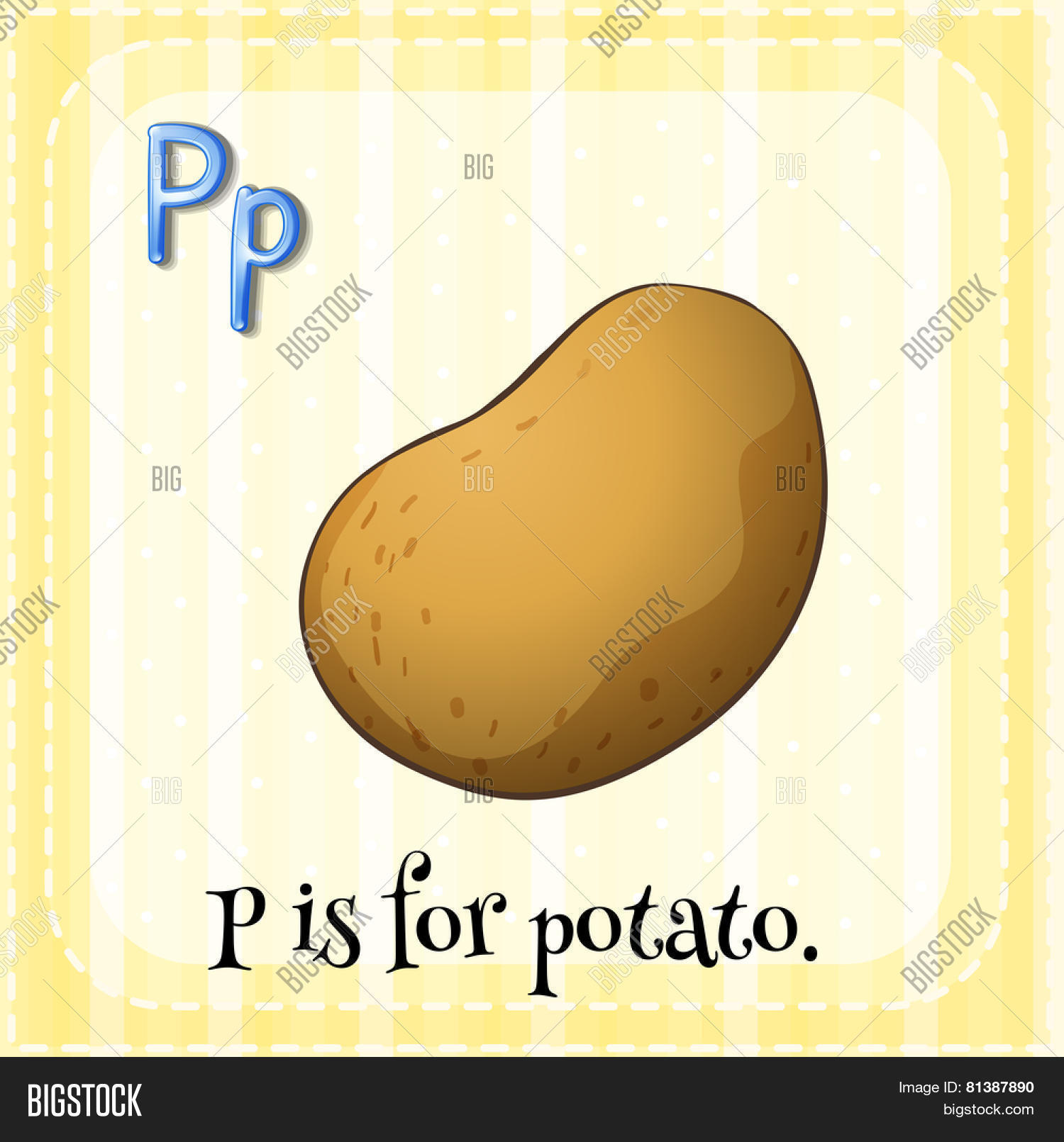 Illustration Letter P Potato Vector & Photo | Bigstock