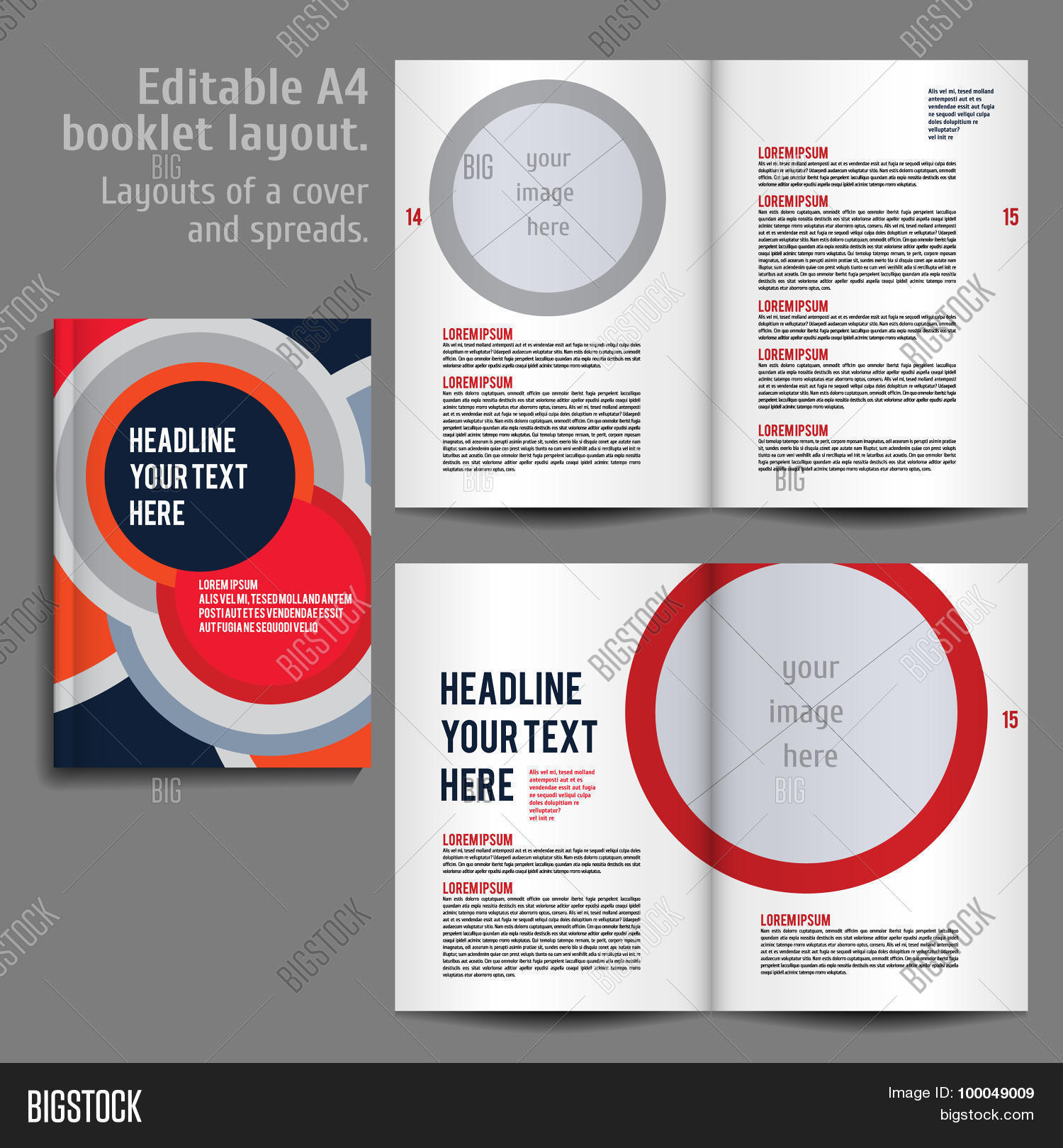 A4 Booklet Layout Vector & Photo (Free Trial) | Bigstock