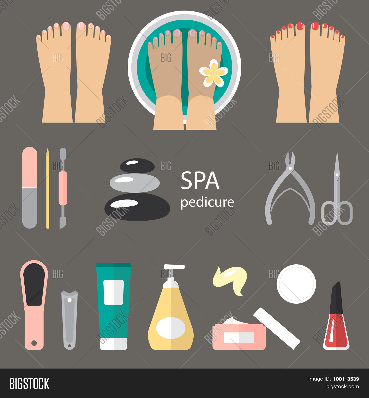 Pedicure Icons Vector & Photo (Free Trial) | Bigstock