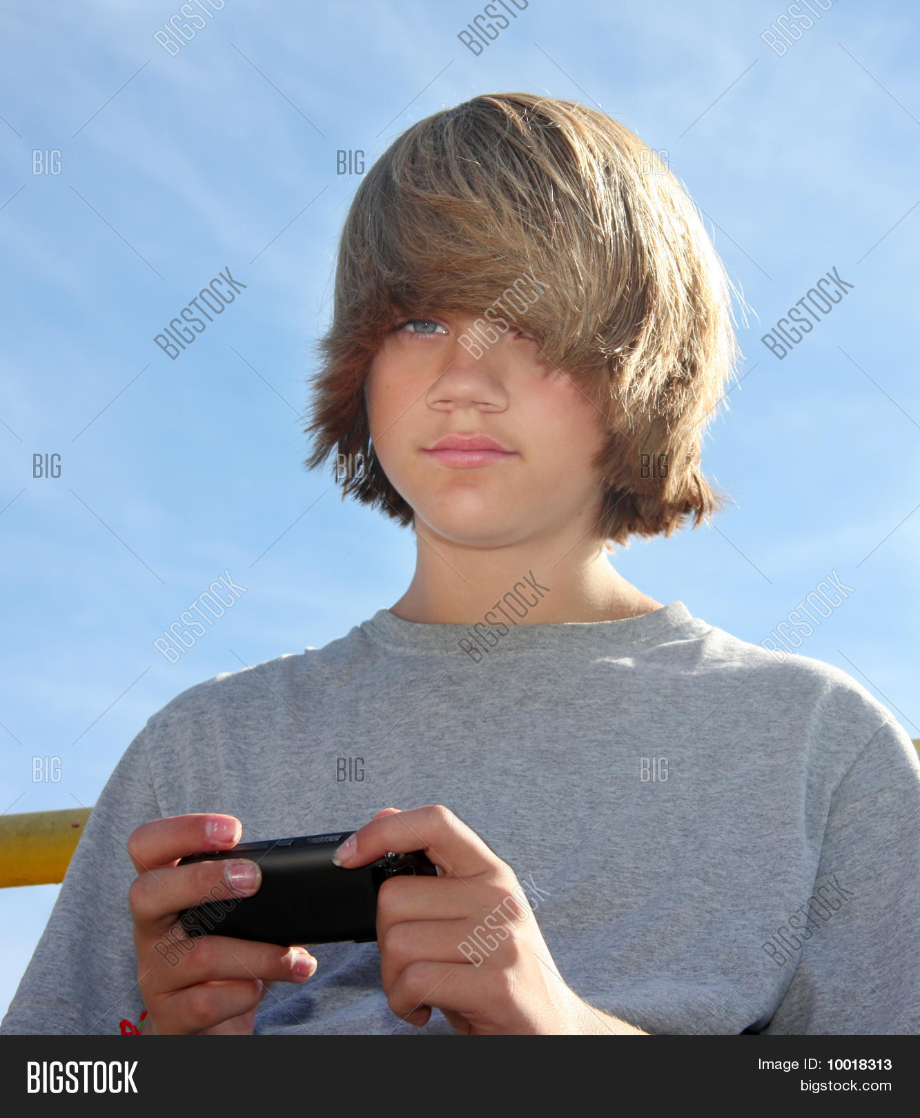 Cute Teen Boy Texting Image & Photo (Free Trial) | Bigstock