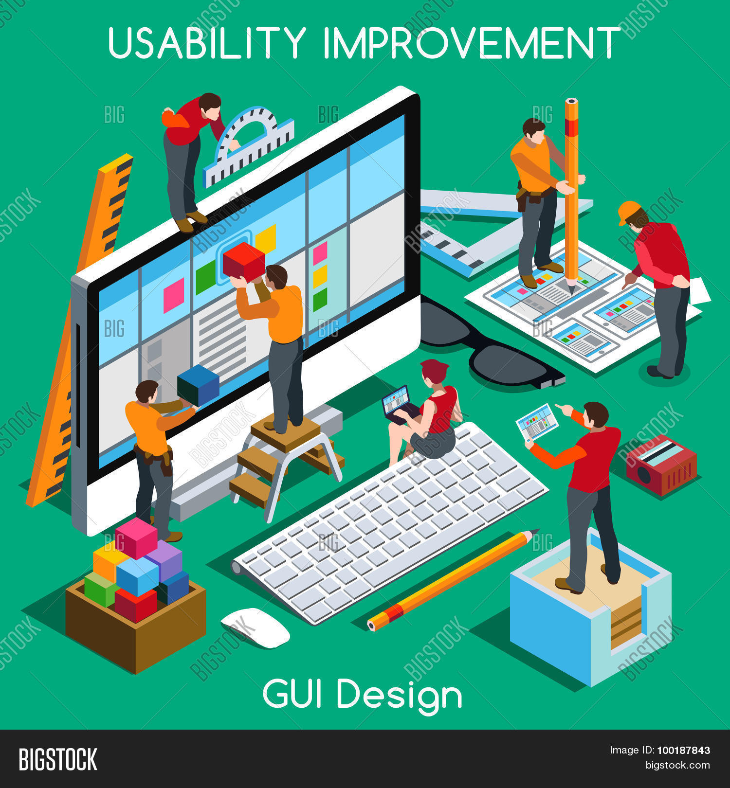 Gui Design People Vector & Photo (Free Trial) | Bigstock