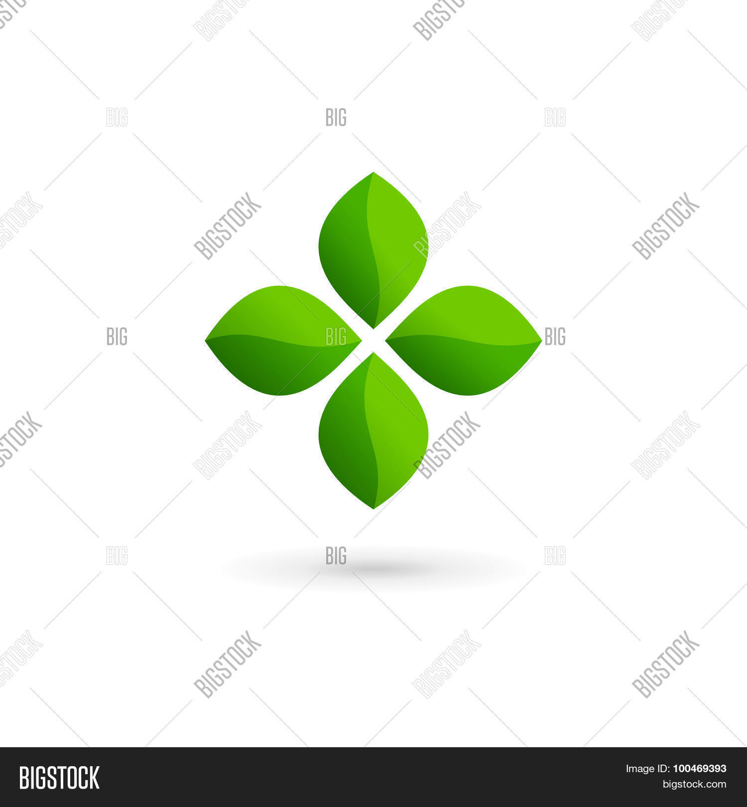 Cross Plus Eco Leaves Vector & Photo (Free Trial) | Bigstock