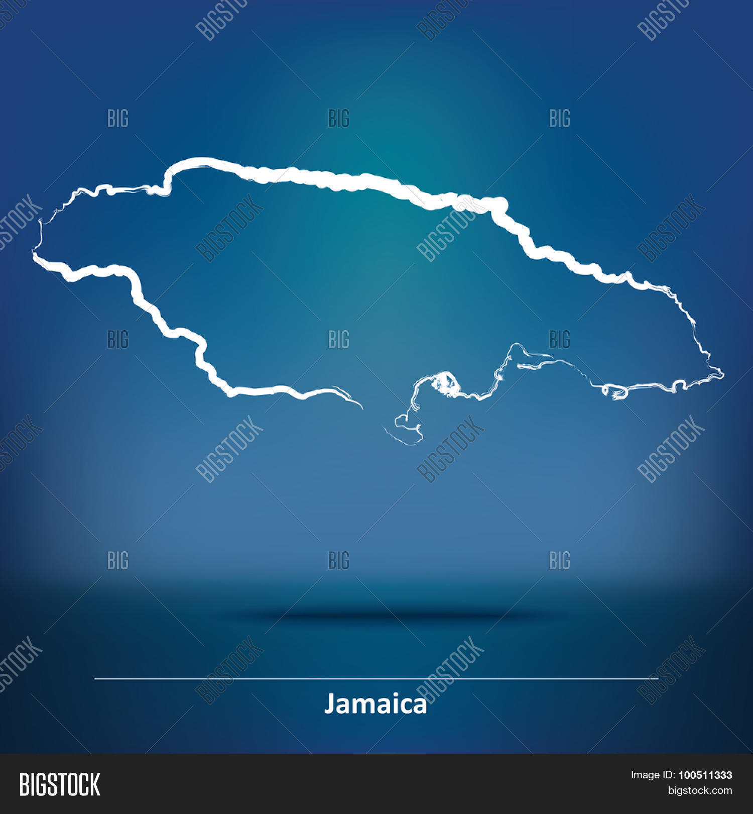 Doodle Map Jamaica - Vector & Photo (Free Trial) | Bigstock