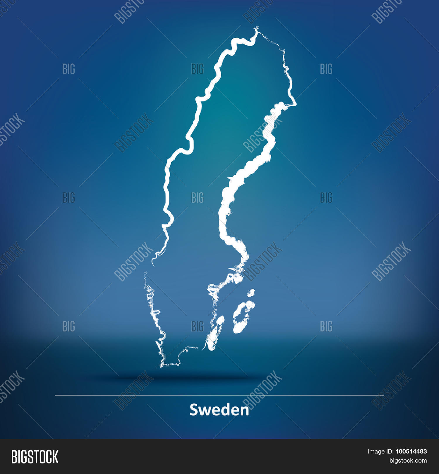 Doodle Map Sweden - Vector & Photo (Free Trial) | Bigstock