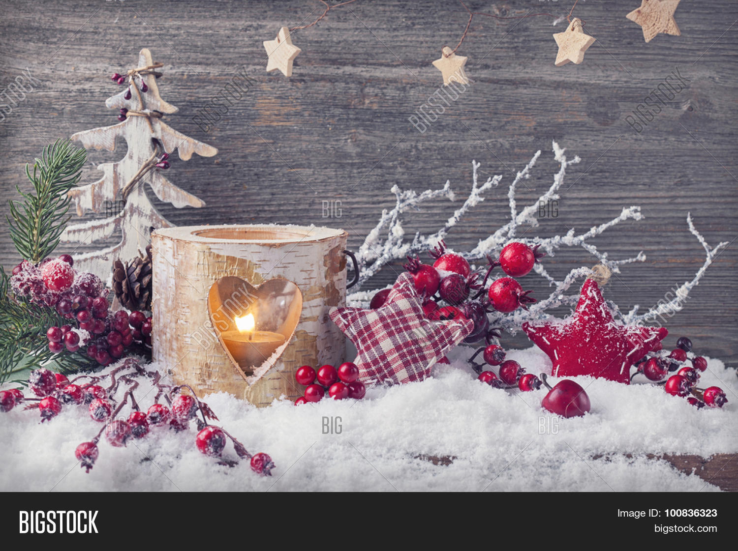 Winter Candles On Image & Photo (Free Trial) | Bigstock