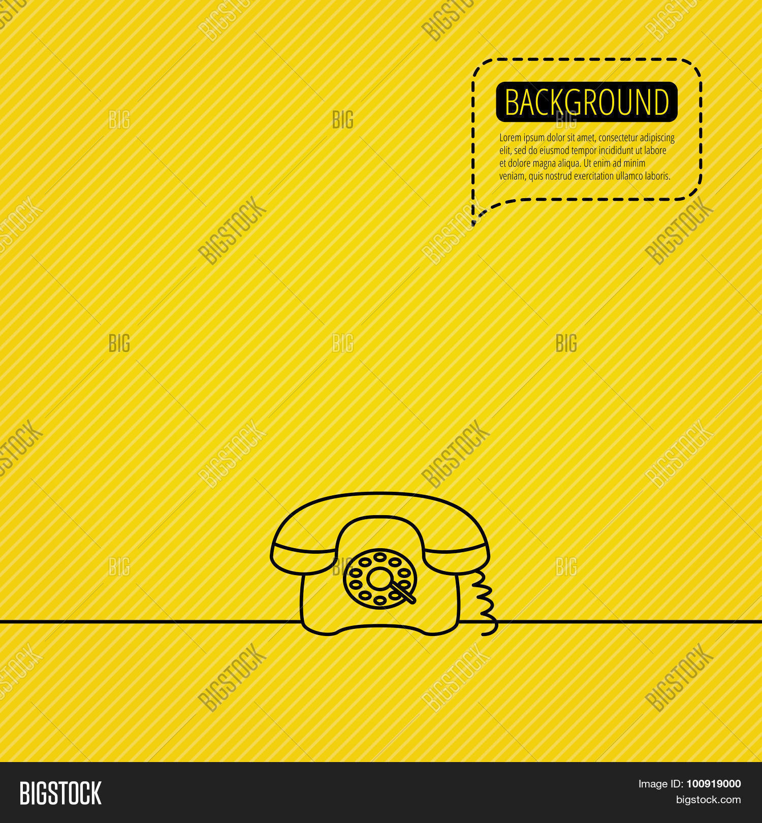 Retro Phone Icon. Old Vector & Photo (Free Trial) | Bigstock