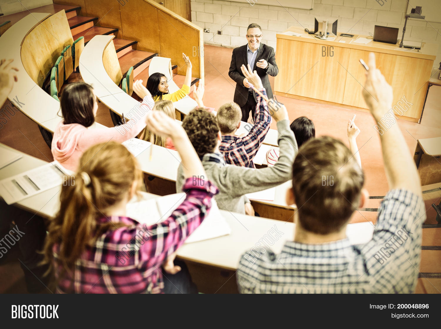 Rear View Students Image & Photo (Free Trial) | Bigstock