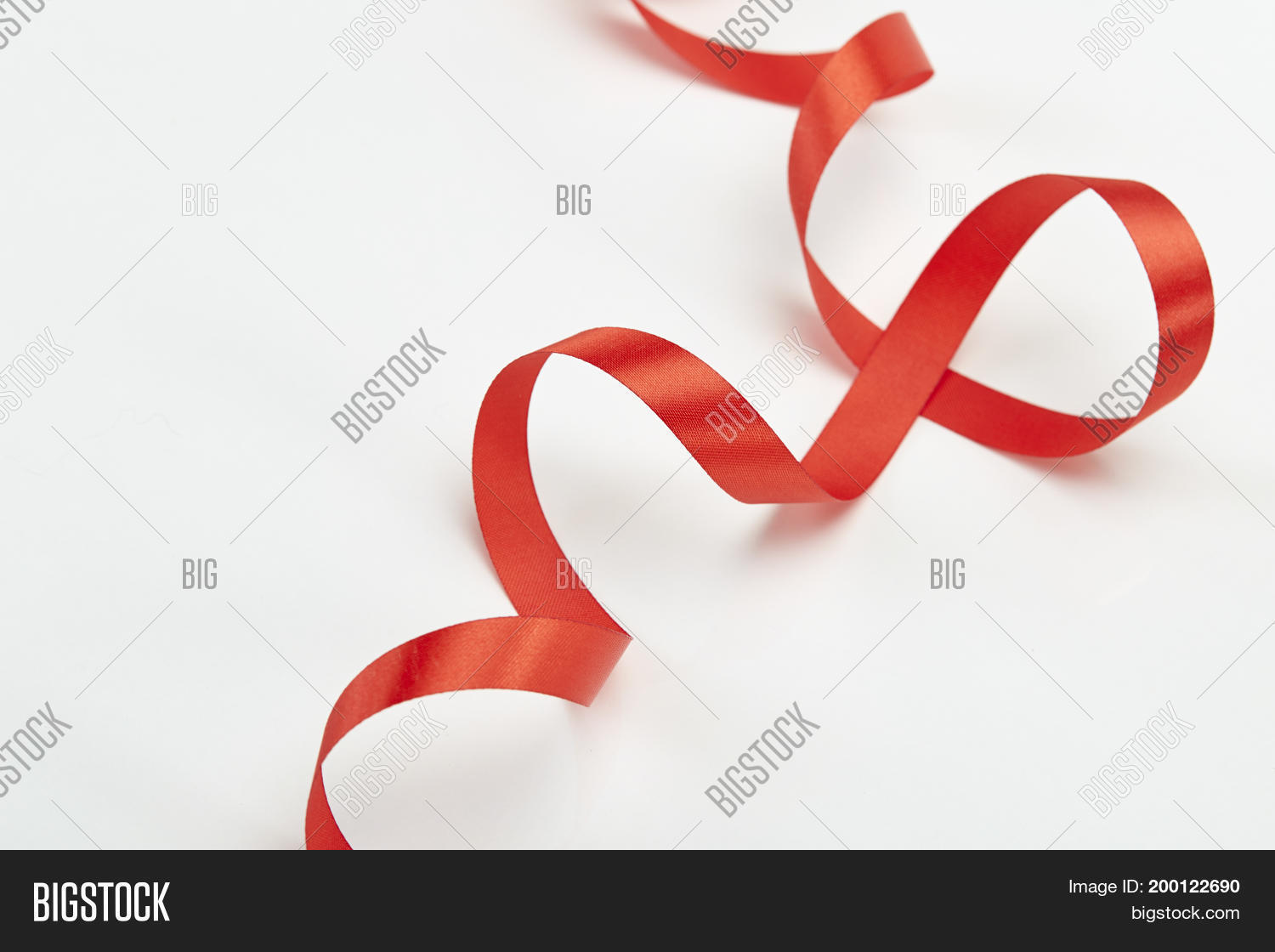 Red Curly Ribbon Image & Photo (Free Trial) | Bigstock