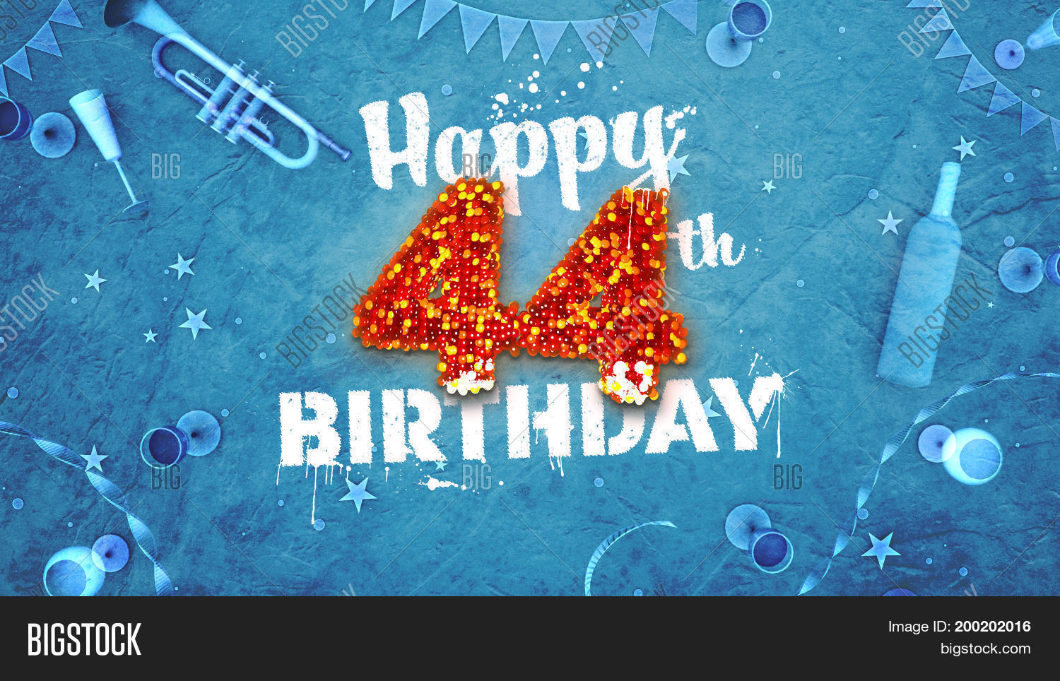 Happy 44Th Birthday Image & Photo (Free Trial) | Bigstock