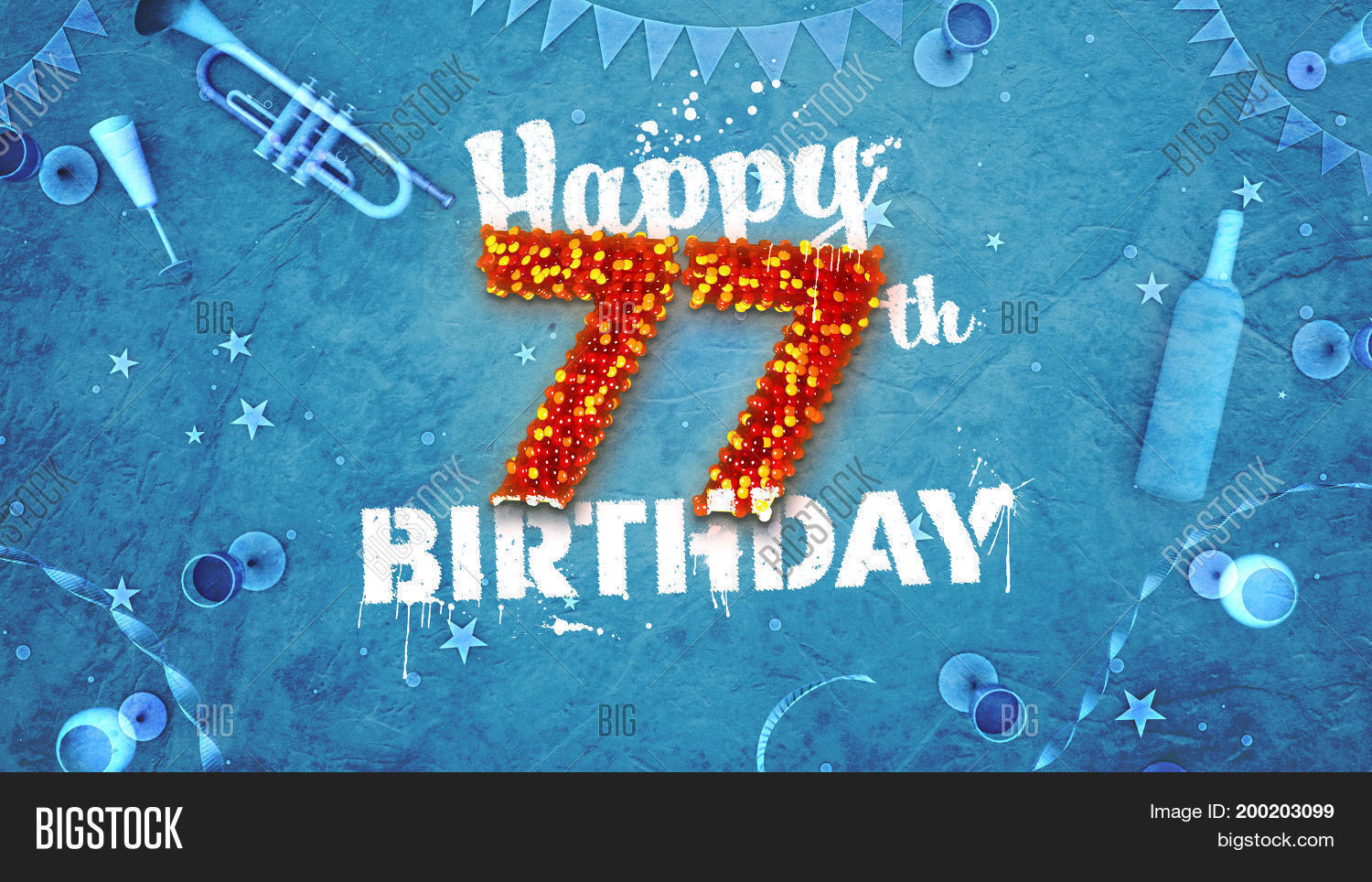 Happy 77Th Birthday Image & Photo (Free Trial) | Bigstock