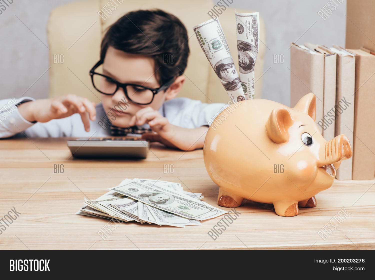 Kid Using Calculator Image & Photo (Free Trial) | Bigstock