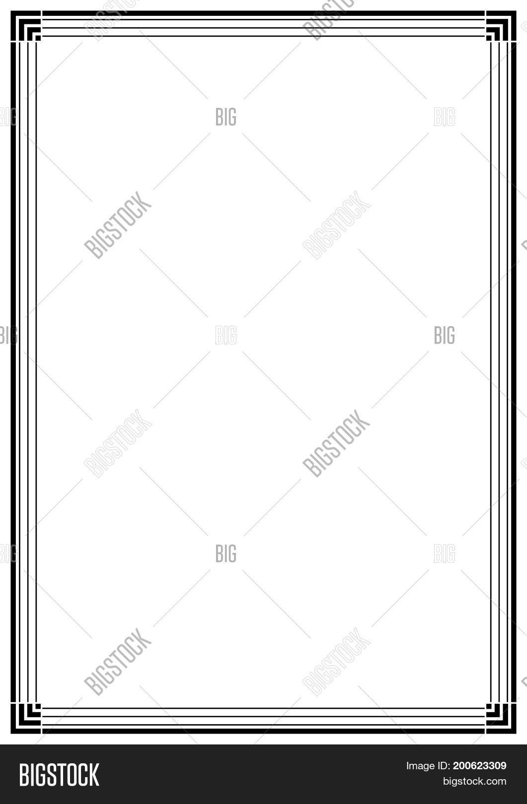 Vector Page Border A4 Vector & Photo (Free Trial) | Bigstock