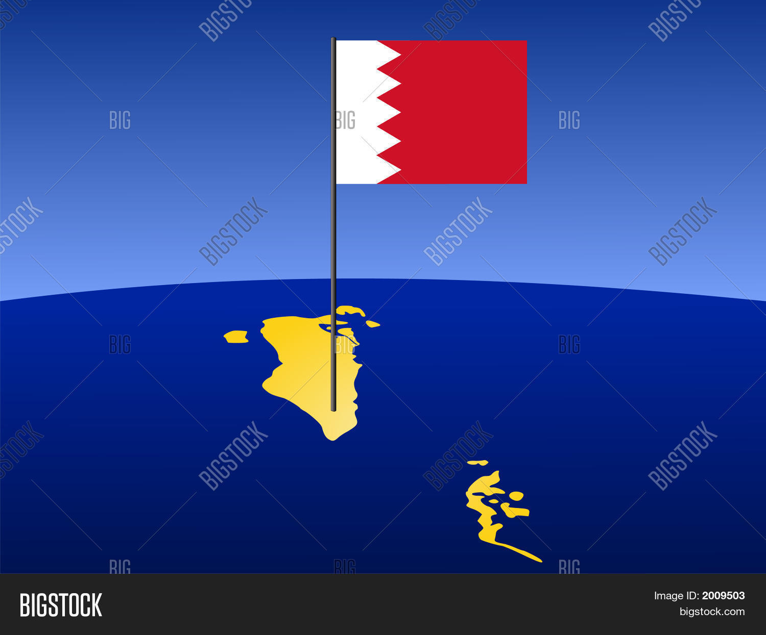 Map Bahrain Flag Image & Photo (Free Trial) | Bigstock