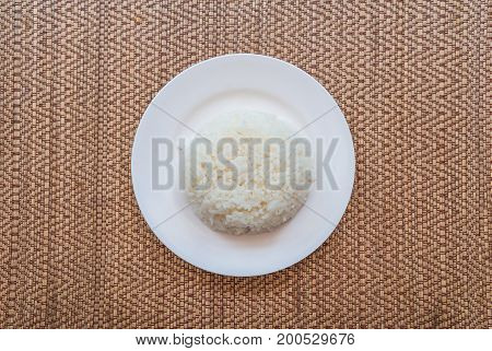 Cooked Rice Plate On Image & Photo (Free Trial) | Bigstock
