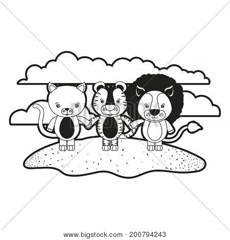 Animal Cartoon Holding Hands Images, Illustrations, Vectors - Animal ...