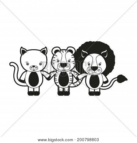 Animal Cartoon Holding Hands Images, Illustrations, Vectors - Animal ...