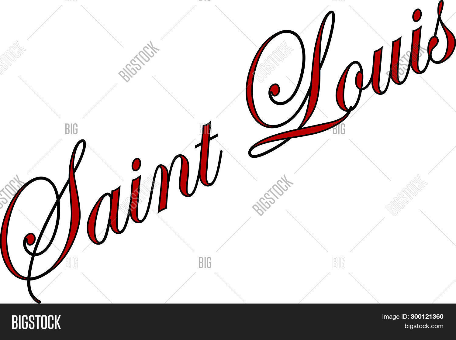 Vector y foto Saint Louis Text (prueba gratis) | Bigstock