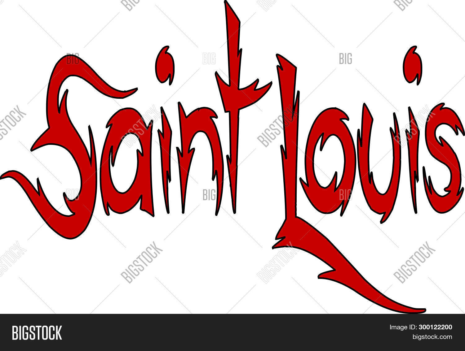 Vector y foto Saint Louis Text (prueba gratis) | Bigstock