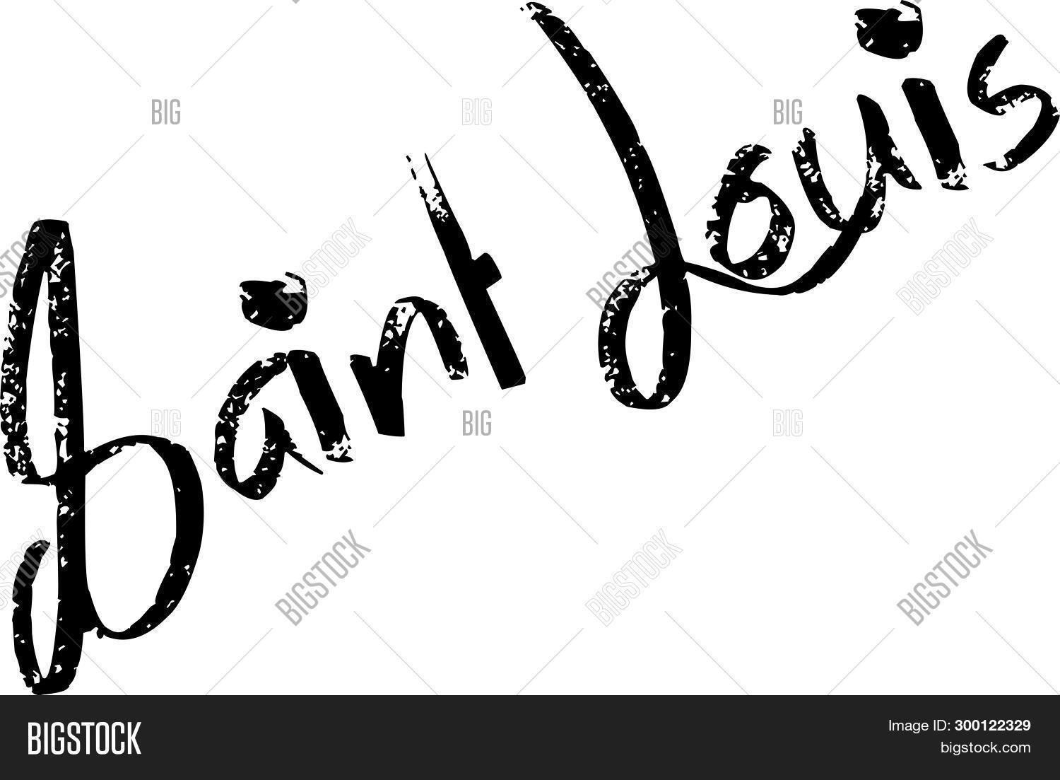 Saint Louis Text Sign Vector & Photo (Free Trial) | Bigstock