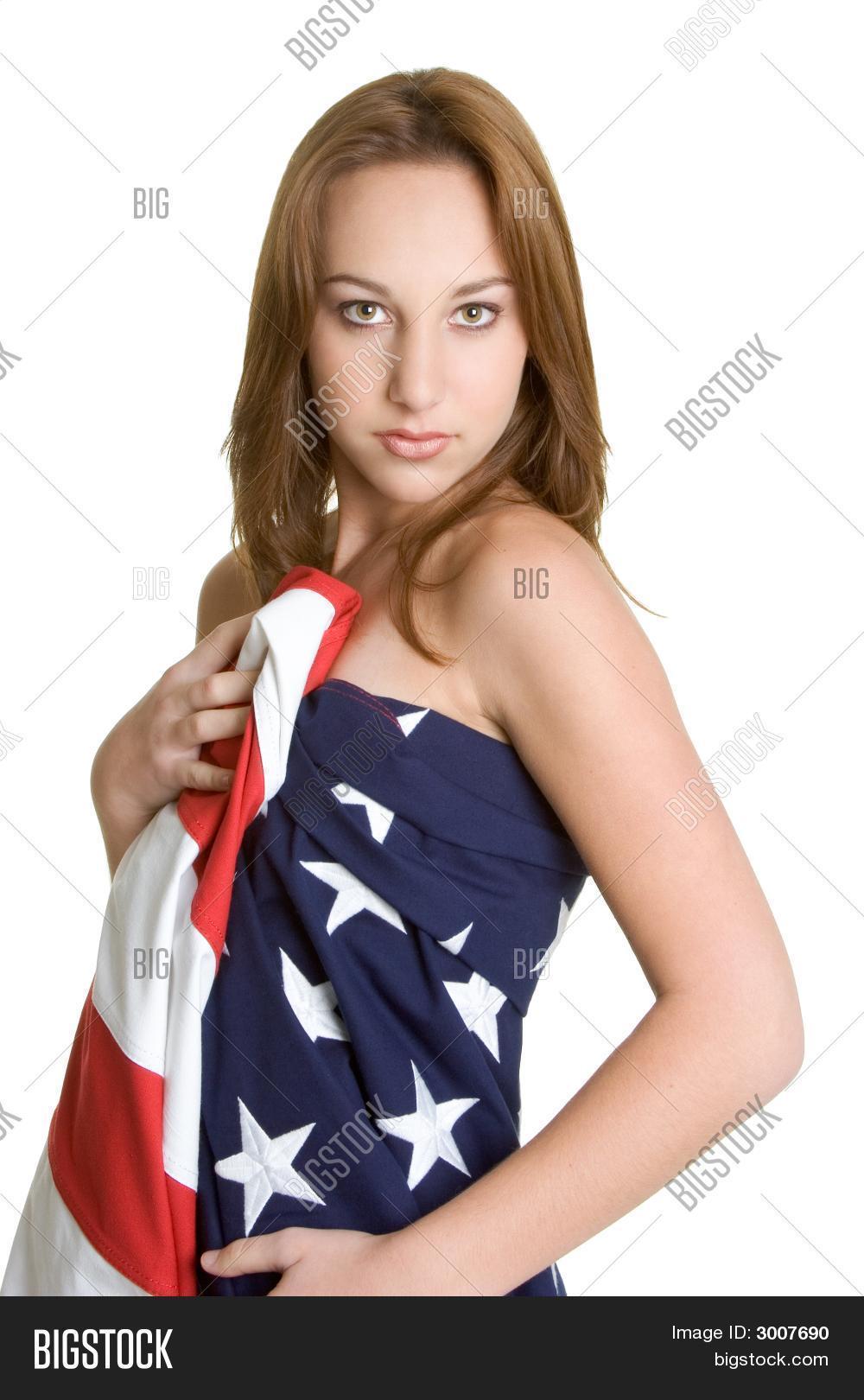 Flag Wrapped Lady Image & Photo (Free Trial) | Bigstock