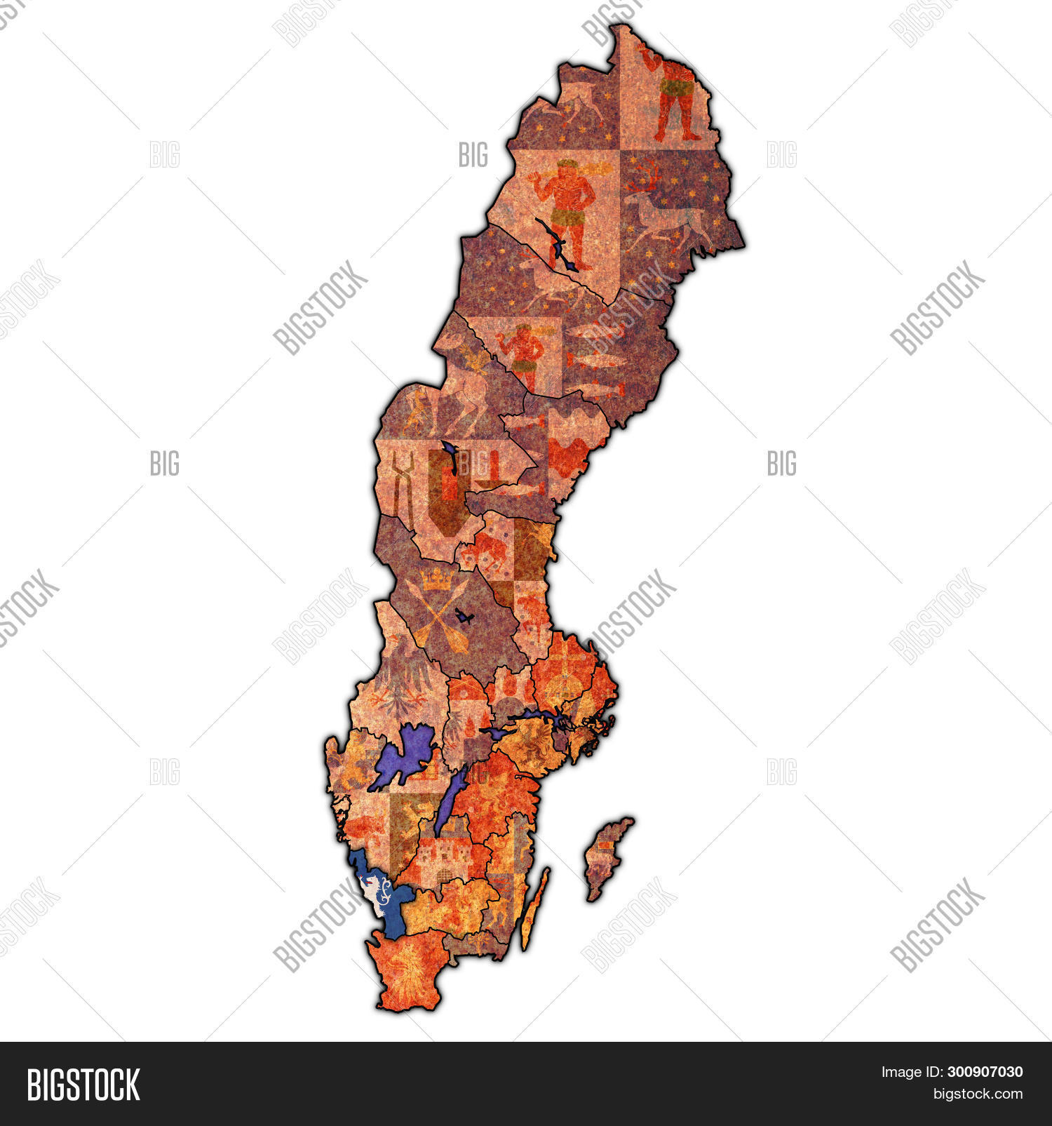 Halland On Map Swedish Image & Photo (Free Trial) | Bigstock