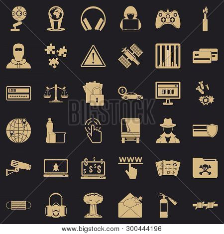 Cyber Icons Set. Vector & Photo (Free Trial) | Bigstock