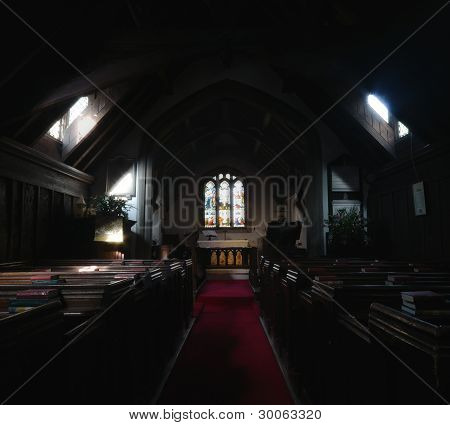 Wooden Church Interior Image & Photo (Free Trial) | Bigstock