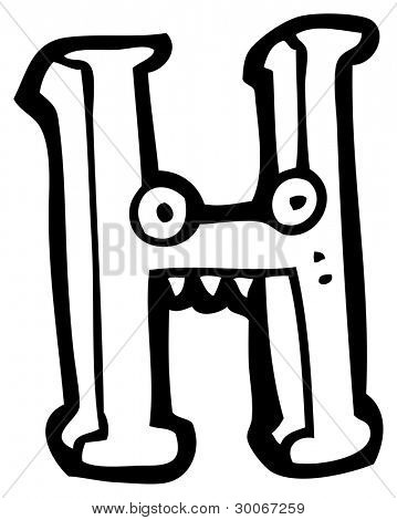 Cartoon Letter H Face Image & Photo (Free Trial) | Bigstock