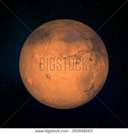 Mars Realistic Planet Vector & Photo (Free Trial) | Bigstock