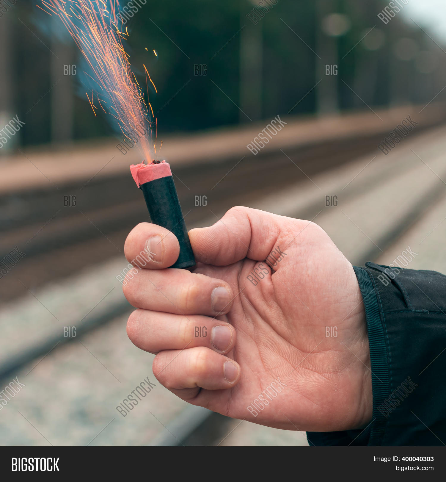 Firecracker Hand. Man Image & Photo (Free Trial) | Bigstock