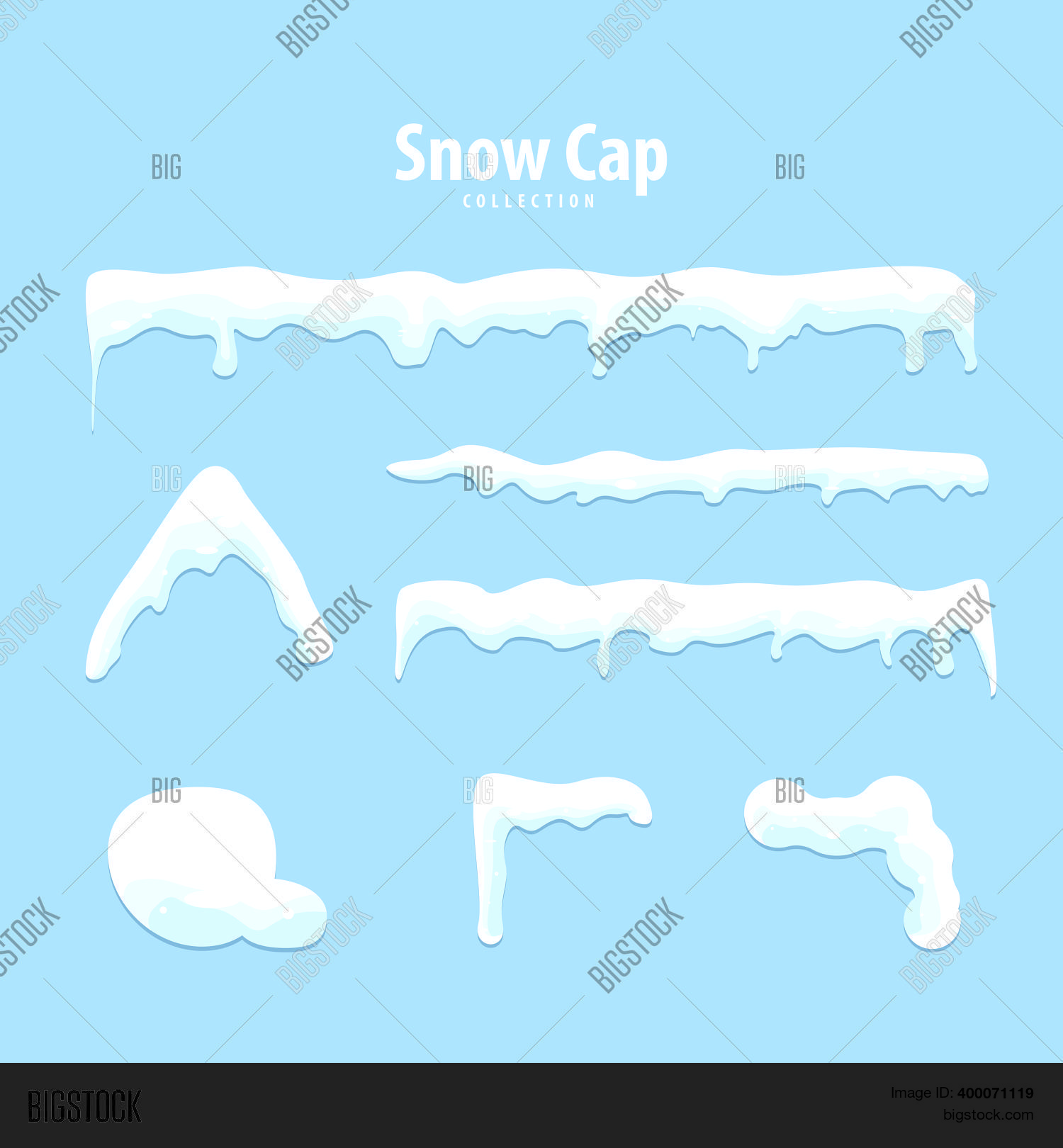 Collection Snow Caps Vector & Photo (Free Trial) | Bigstock