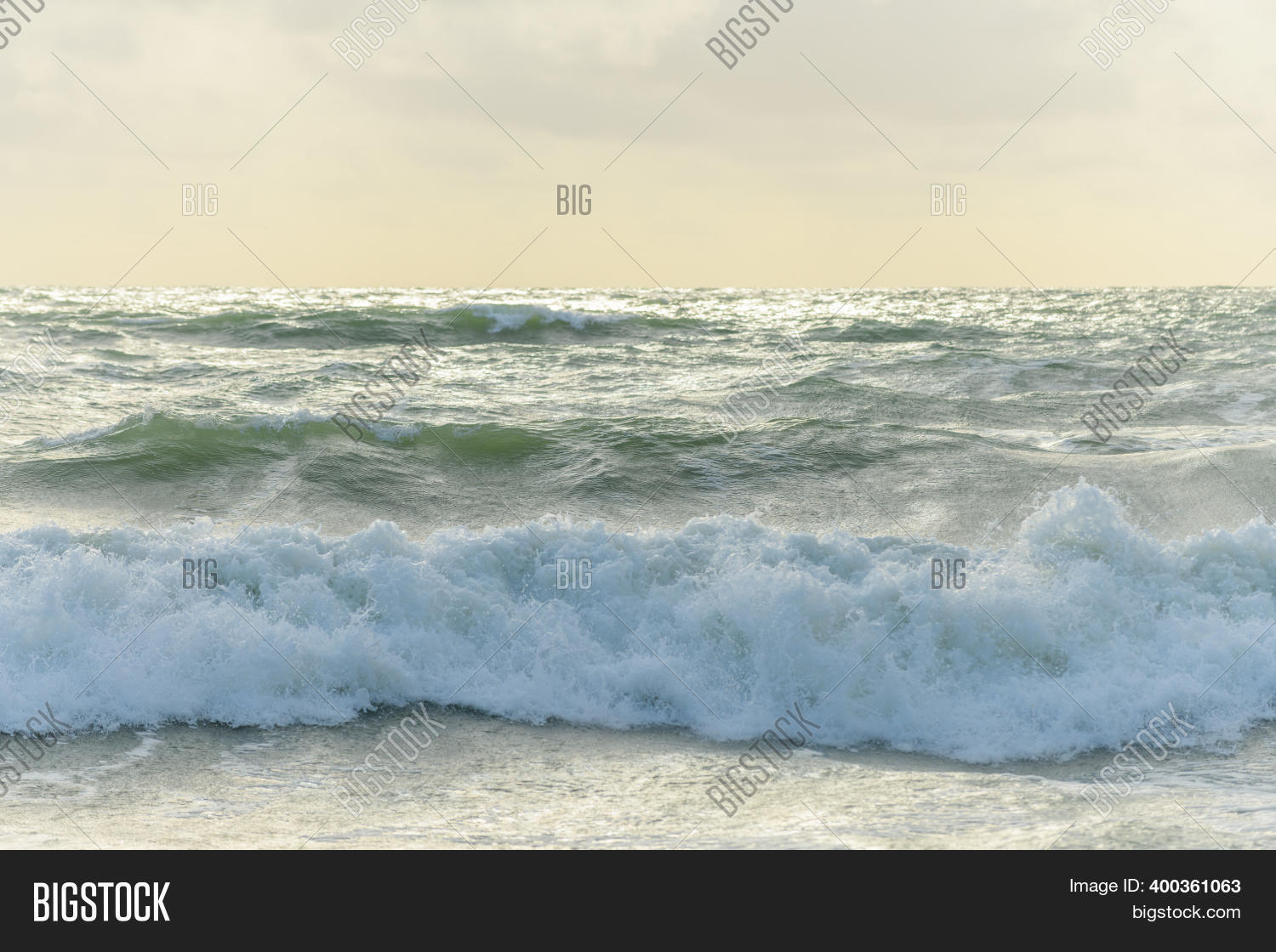 Waves Breaking On Image & Photo (Free Trial) | Bigstock
