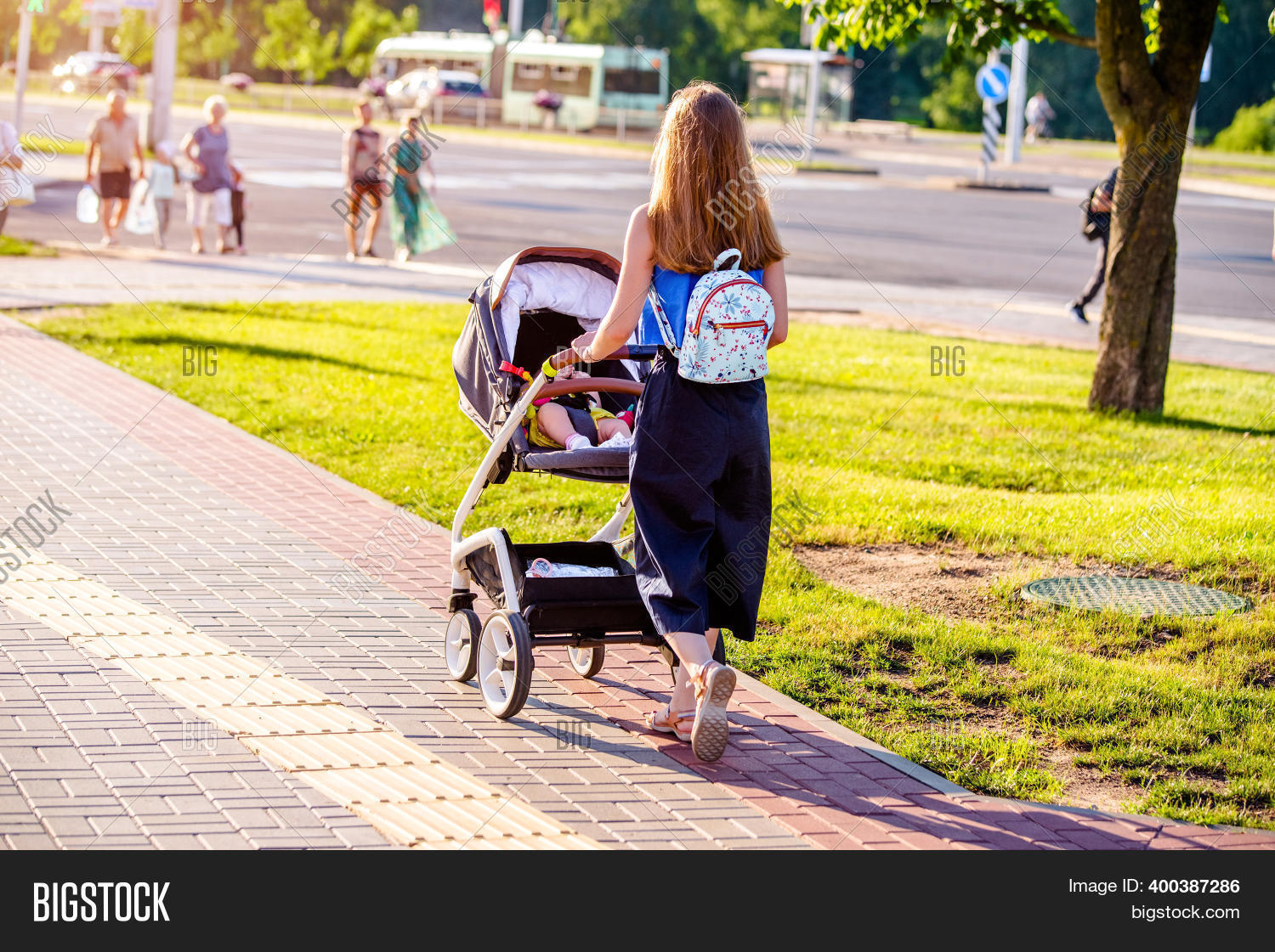 Mother Wheeling Pram Image & Photo (Free Trial) | Bigstock