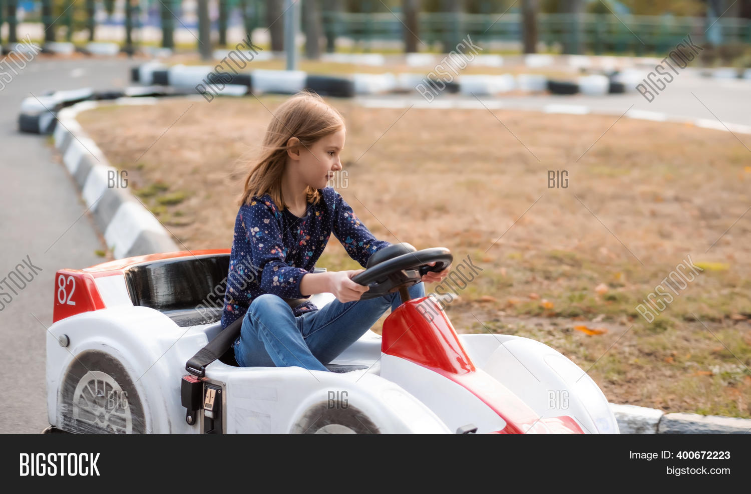 Little Girl Driving Image & Photo (Free Trial) | Bigstock