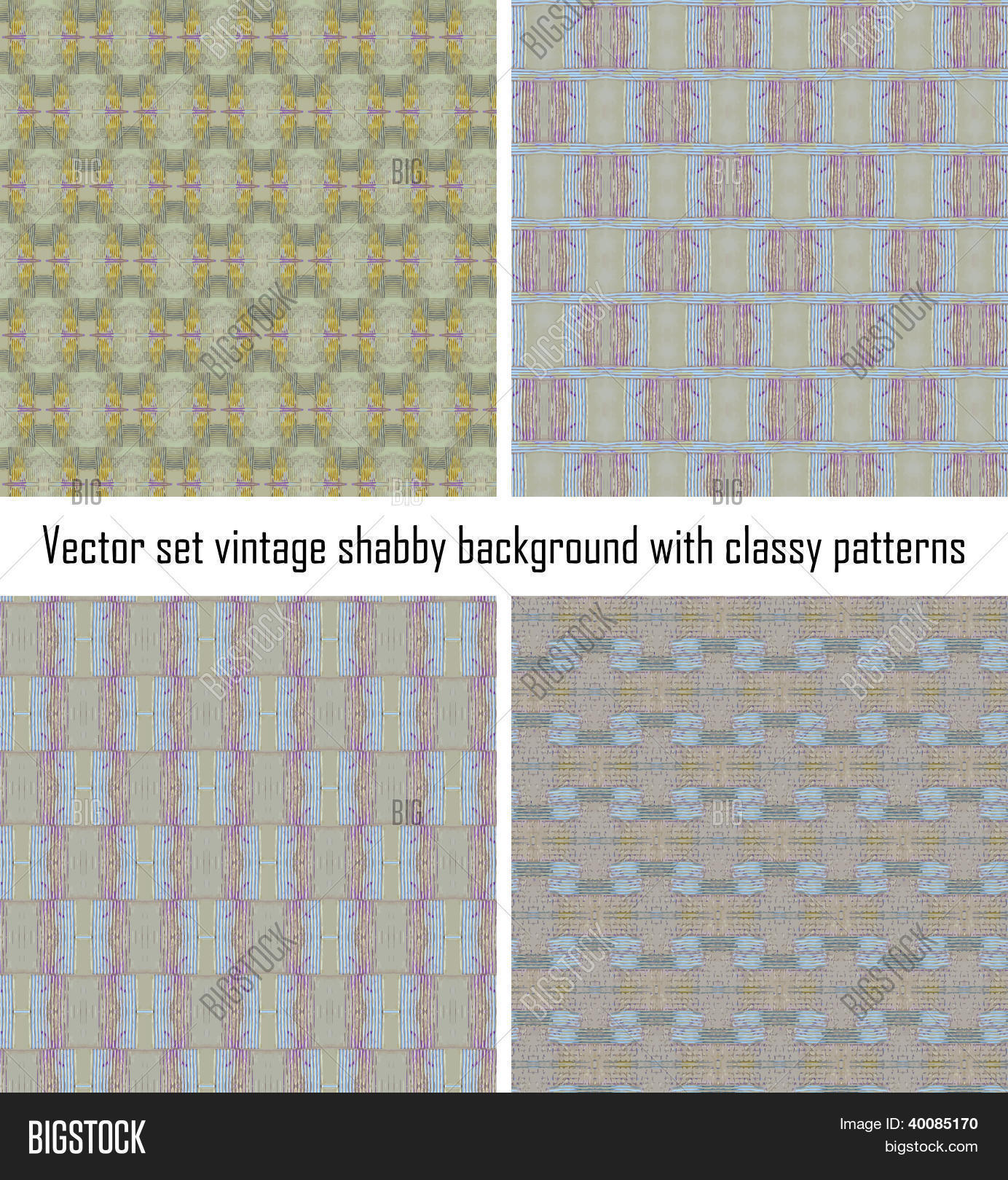 Vector Set Vintage Vector & Photo (Free Trial) | Bigstock