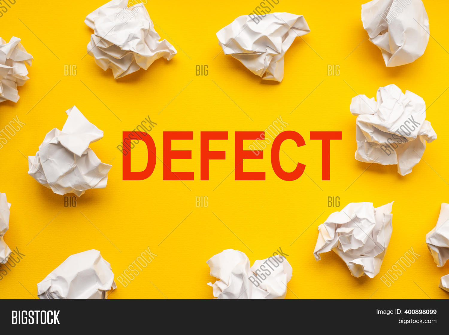 Defect Text On Yellow Image & Photo (Free Trial) | Bigstock