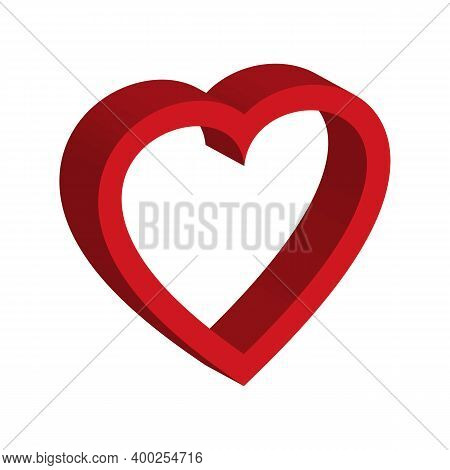 Red Heart Outline Vector