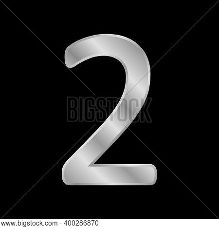 Metal Number Two Vector & Photo (Free Trial) | Bigstock