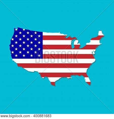 Usa Flag Map. Vector & Photo (Free Trial) | Bigstock