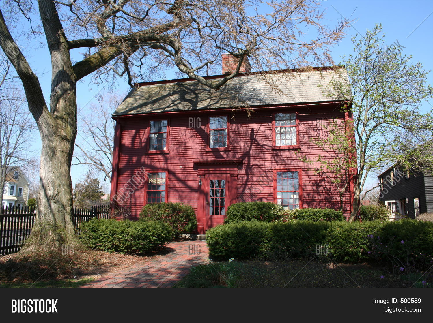 Red Colonial Houses