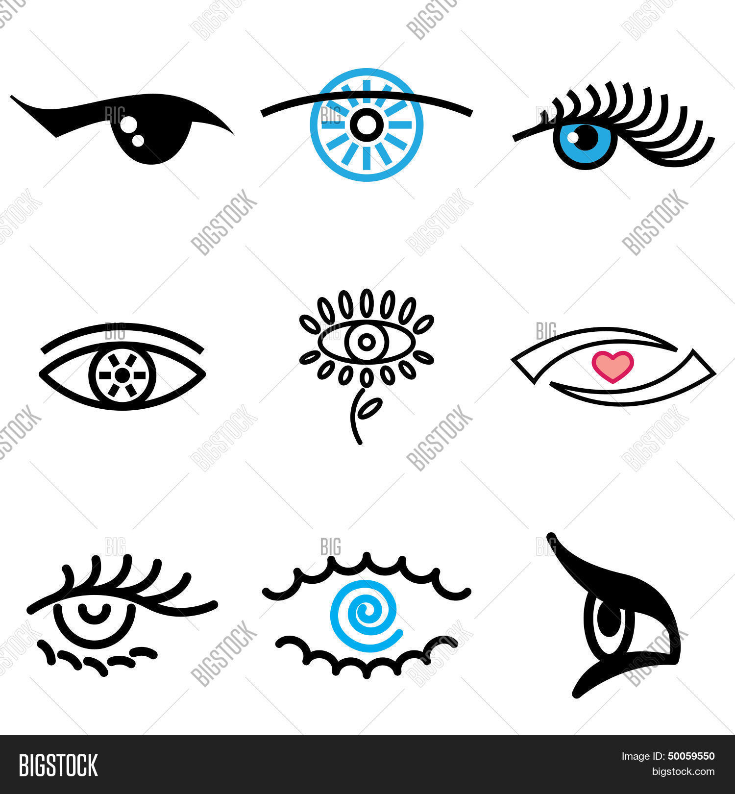 Eye Hand Drawn Icons Vector & Photo (Free Trial) | Bigstock