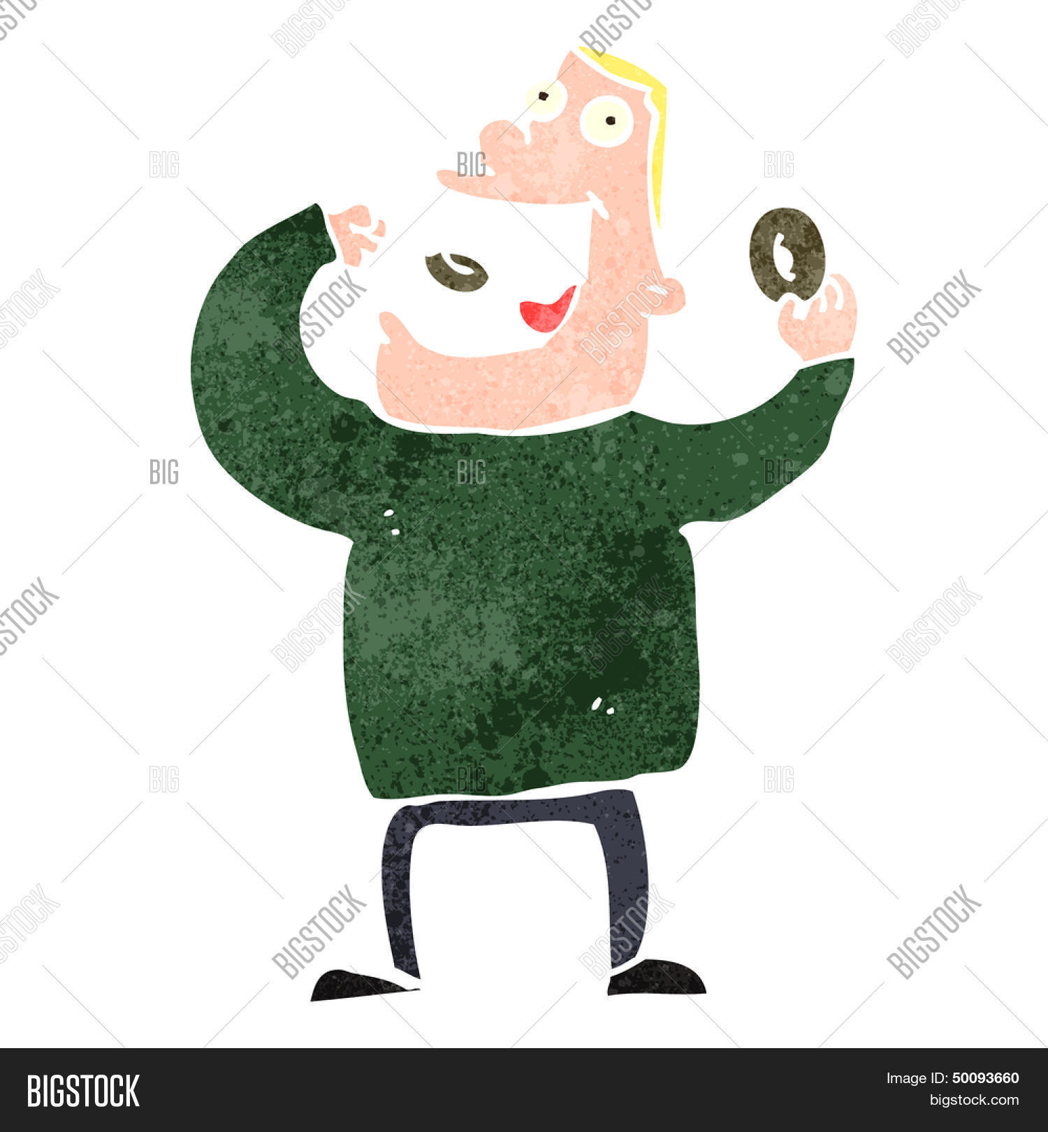Retro Cartoon Greedy Vector & Photo (Free Trial) | Bigstock