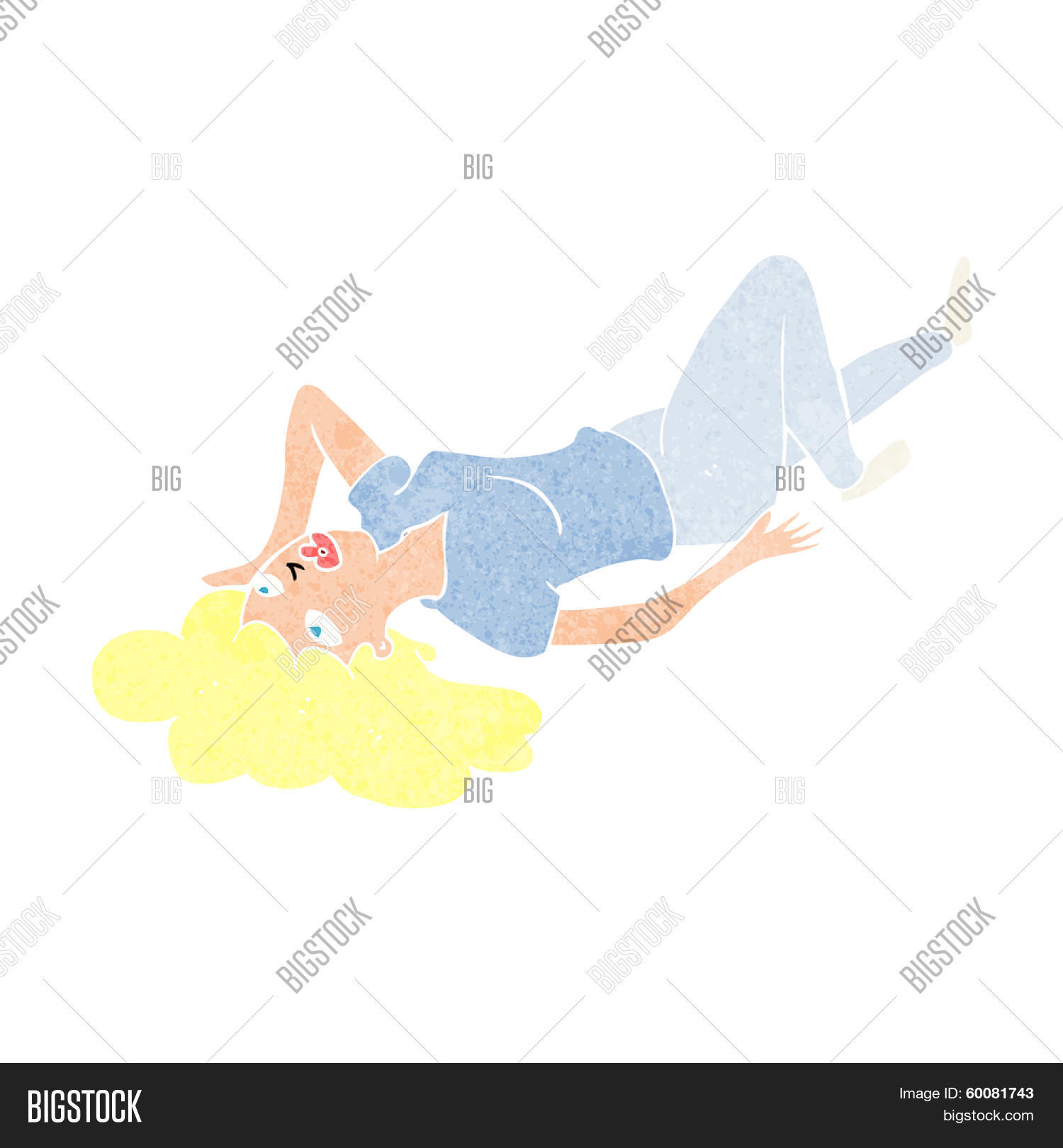 Cartoon Woman Lying Vector & Photo (Free Trial) | Bigstock