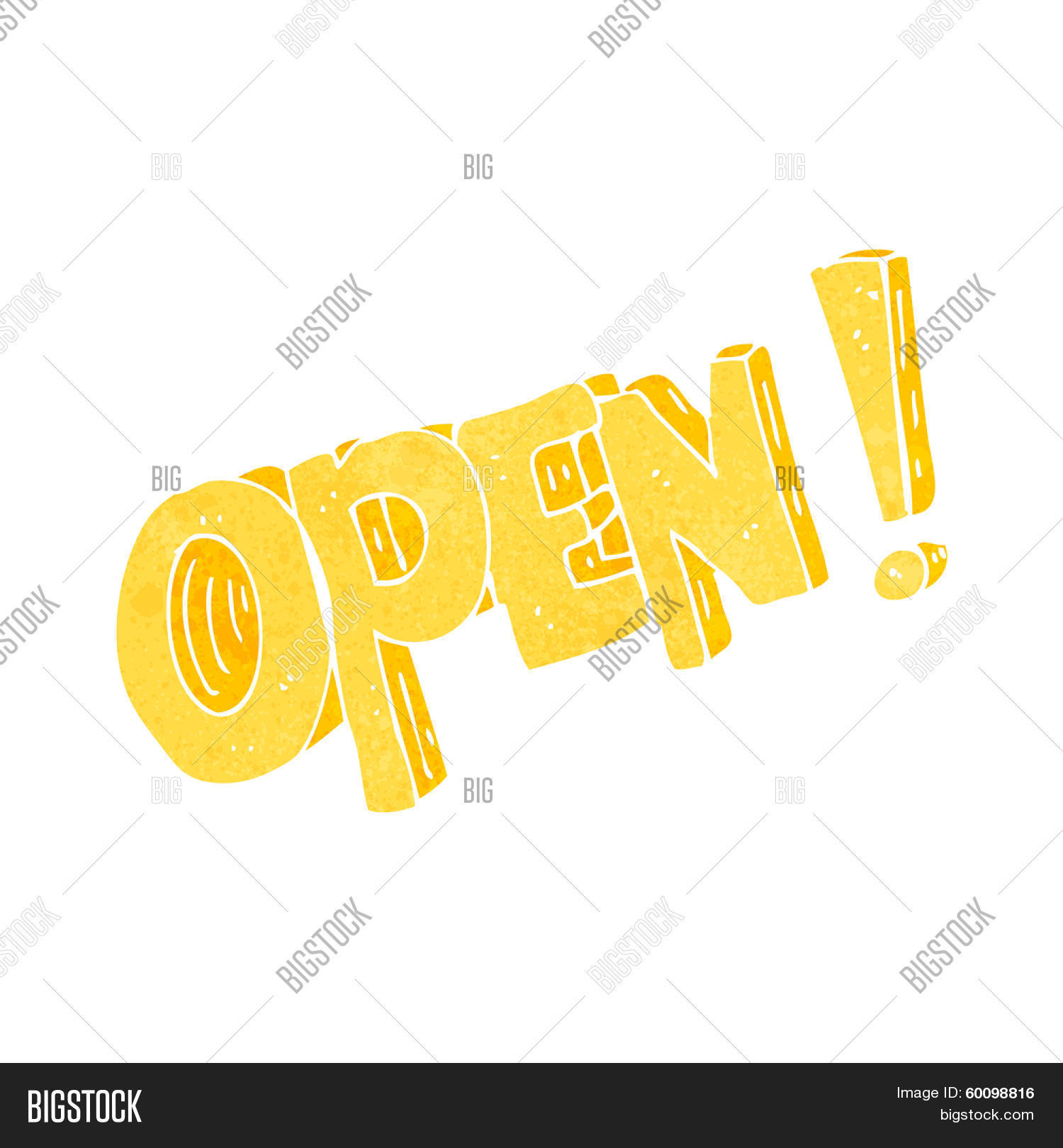 Vector y foto Cartoon Open Symbol (prueba gratis) | Bigstock