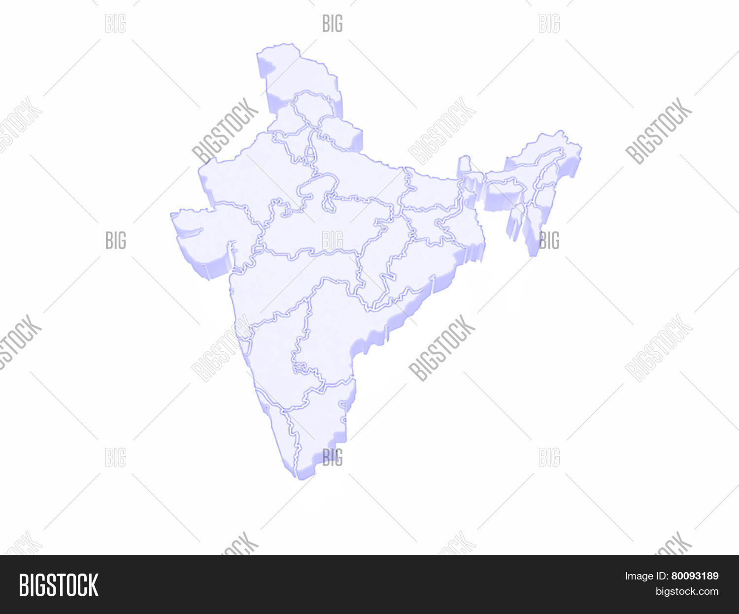 Map India. 3d Image & Photo (Free Trial) | Bigstock