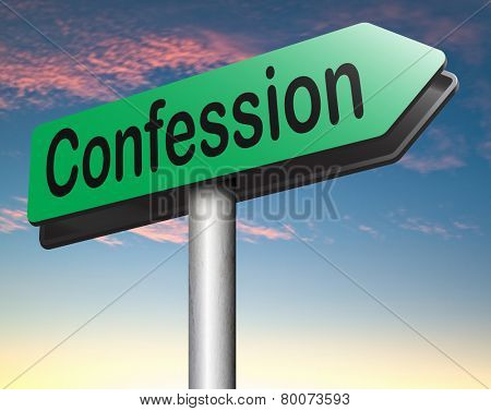 Confession Road Sign Image & Photo (Free Trial) | Bigstock