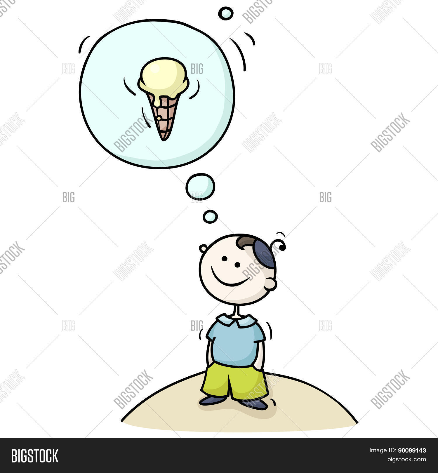 Dreaming Cartoon Person