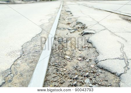 Broken Asphalt Close Image & Photo (Free Trial) | Bigstock