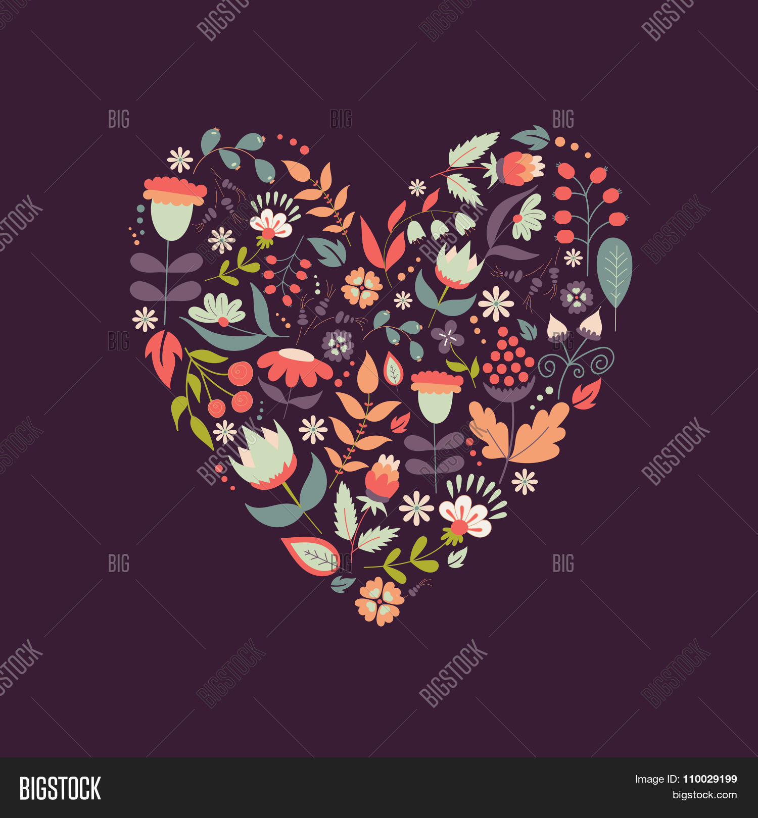 Cute Vintage Heart Vector & Photo (Free Trial) | Bigstock